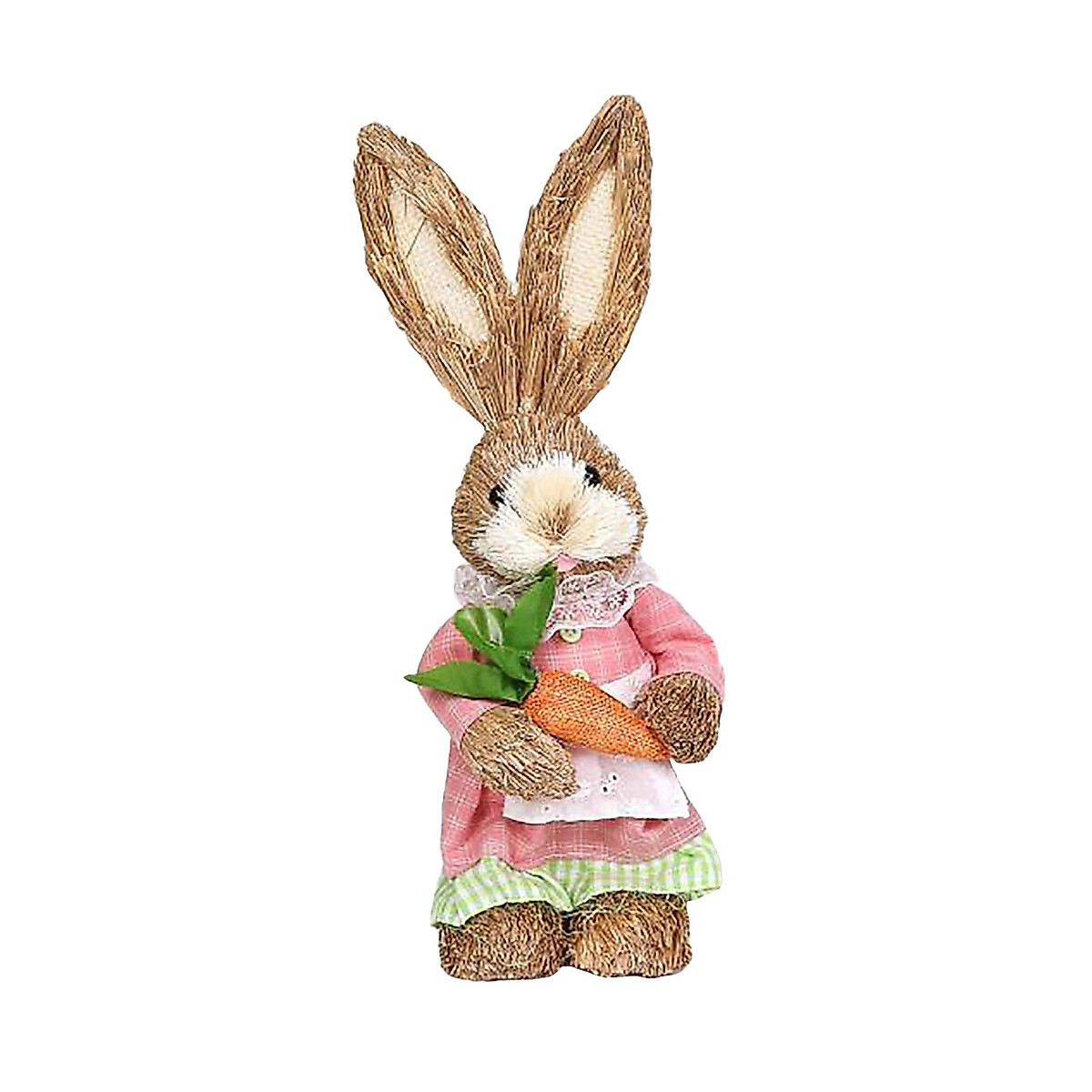 Ewer Easter Simulation Rabbit, Cartoon Dressed Rabbit Ornament with Carrot, Artificial Simulation Foam Rabbit for Easter Decor Garden Party Home Decorations Photography Props X8APV29X1410GHW
