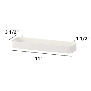DODXIAOBEUL Standing Shelf Units,11X3 1/2 inch Skadis Shelf, Storage Shelves Use DIY Storage Cube Shelf for Books,Wallets,Coins or Mini Toys, White