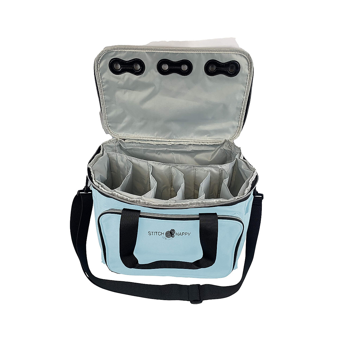 Stitch Happy Yarn Tote (Angel) Large Yarn Bag, Crochet Bag, Yarn Storage, Crochet Storage