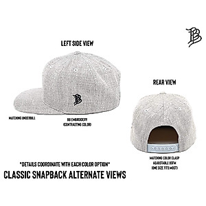 Branded Bills Texas PVC Patriot Patch Classic Snapback Hat - One Size Fits All (Charcoal)