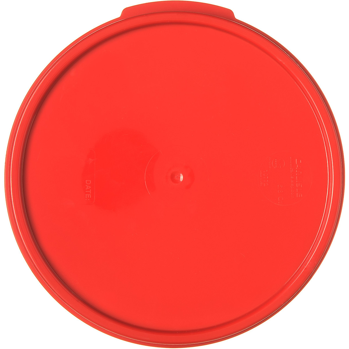 Carlisle FoodService Products Storplus Round Food Storage Container Lid with Stackable Design for Catering, Buffets, Restaurants, Polypropylene (Pp), 6 To 8 Quarts, Red