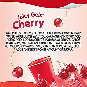 Snack Pack Sugar Free Cherry Flavored Juicy Gels, 4 Count Snack Cups