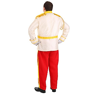 Disney Plus Size Prince Charming Costume, Cinderella Mens Halloween Costume 3X Multicolored