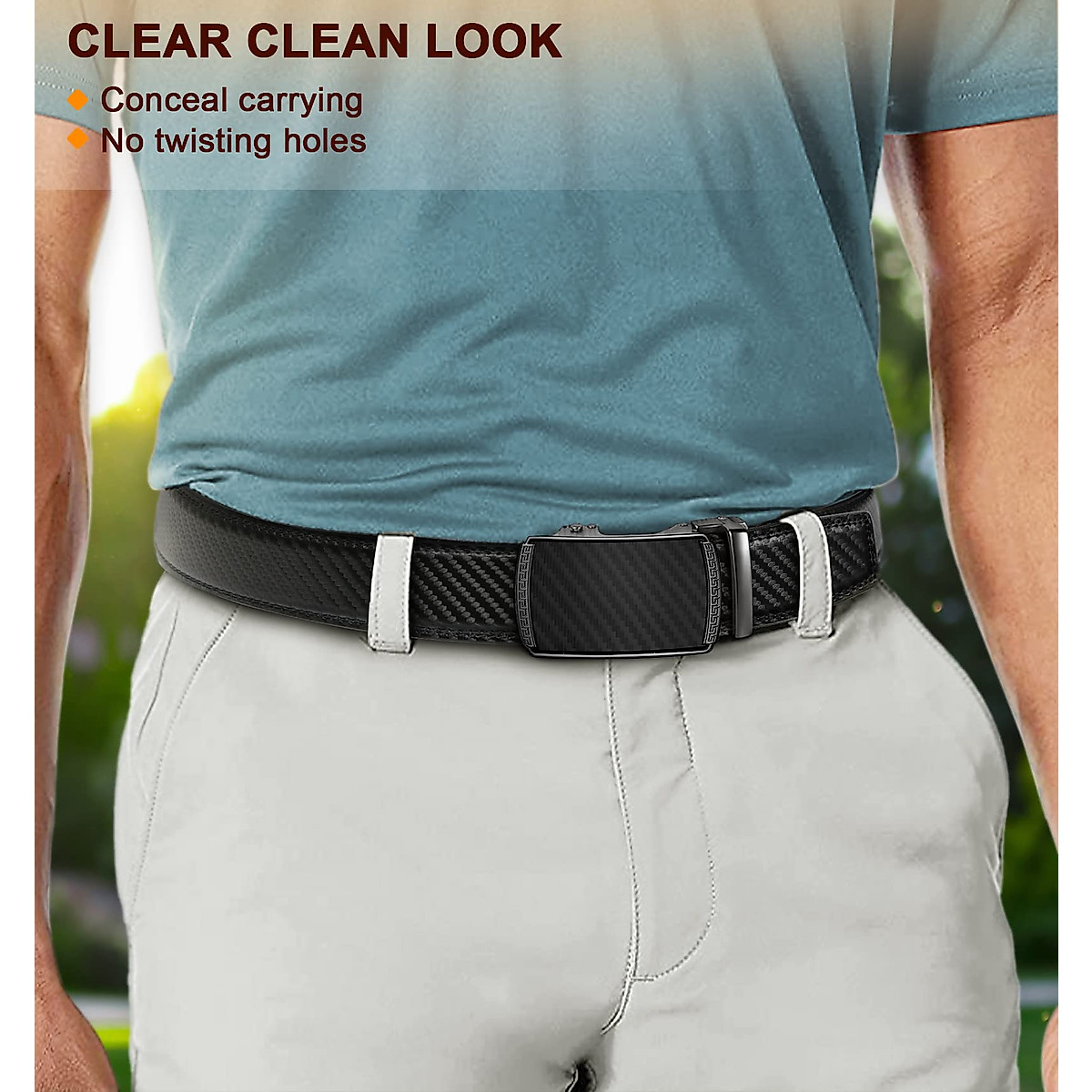 BULLIANT Belt Buckles for Mens Ratchet Belts Width 1 3/8(Black,1 3/8" Belt Width Buckle)