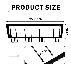 Wine Glasses Rack Under Cabinet Stemware Rack, Wire Wine Glass Holder Storage Hanger for Cabinet Kitchen Bar, 4 Rows Black Metal Wine Glasses Hanger