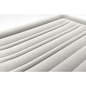 Intex 64095T TruAire Luxury Queen-Sized Air Mattress 18 Inch Tall Airbed with Built-in Air Pump and Carrying Storage Bag, Gray