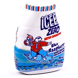ICEE Zero Calorie Blue Raspberry Liquid Water Enhancer Drink Mix, Natural Flavor Drops, Sugar Free, 1.62 Fl Oz Concentrate (48 Ml) - 4 Pack