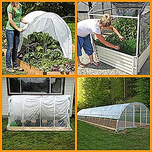 Tarpaulin Waterproof Clear Tarps 5x6.5 with Grommets for Patio, Garden, Plants Greenhouse, Pet Hutch Roof