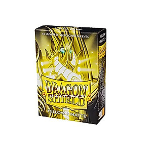 Arcane Tinman Dragon Shield Japanese Size Sleeves – Matte Yellow 60CT - Card Sleeves Smooth & Tough - Compatible with Pokemon, Yugioh, & More– TCG, OCG,ART11114