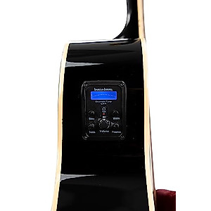 Washburn Festival Series 6 String Acoustic Electric Guitar, Right, Koa Burst, Cutaway Mini Jumbo (EA55G-A)