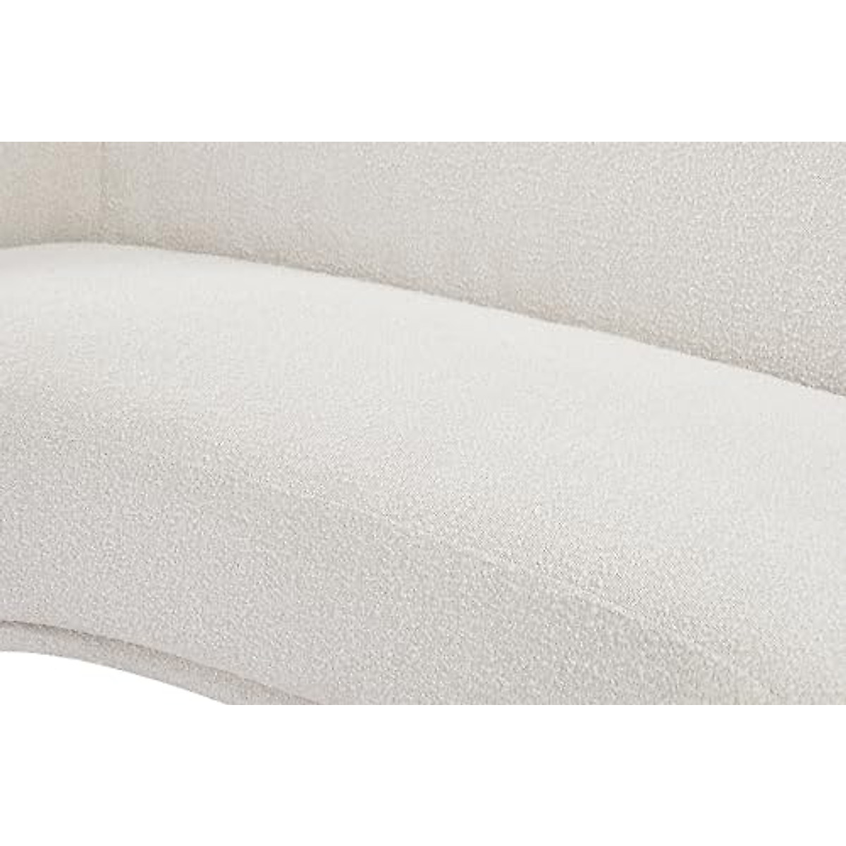 Meridian Furniture 693Cream-S Hyde Collection Modern | Contemporary Boucle Fabric Upholstered Sofa, Cream, 89.5" W x 38" D x 27.5" H