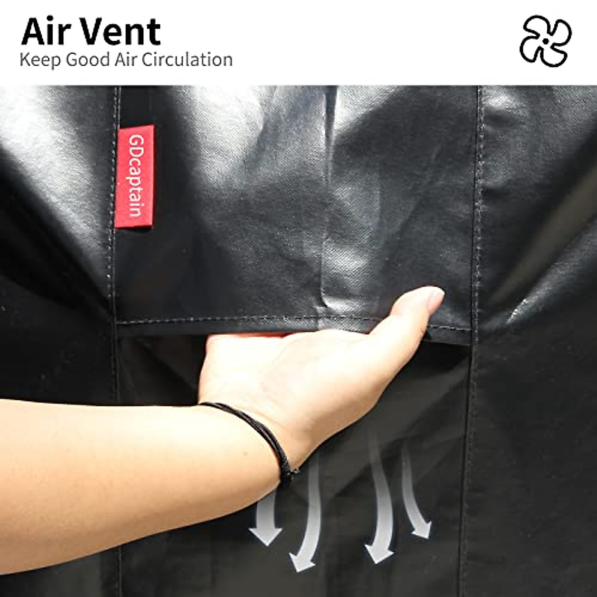 GDcaptain Generator Covers Waterproof 26" L x 20" W x 20" H Generator Covers with 600D Heavy Duty Fabric and UV-Resistant PVC Coating for most 3000-5000 Watt Universal Portable Generators Black