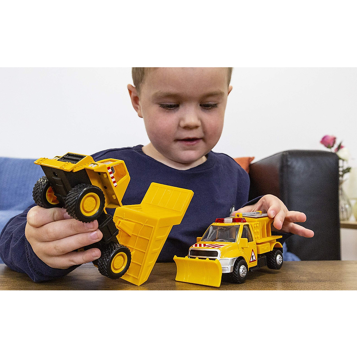 Corgi Chunkies City Service Road Works Contruction Dump Truck, Snow Plow and Tractor with Claw Grapple Triple Pack Toy Vehicles CHP13
