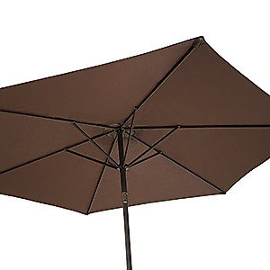 Bestmart INC New Outdoor Patio Garden Sun Proof Patio Umbrella Yard Beach with Crank Tilt 100% Polyester Fabric (8FT Tan)