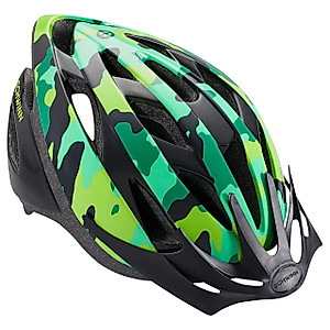 Schwinn Thrasher Kids Bike Helmet, Boys and Girls, Fits 50 - 54cm Circumference, Ages 5-8 Year Olds, Lightweight, Detachable Visor, CPSC Safety Certified, Child, Green Camo