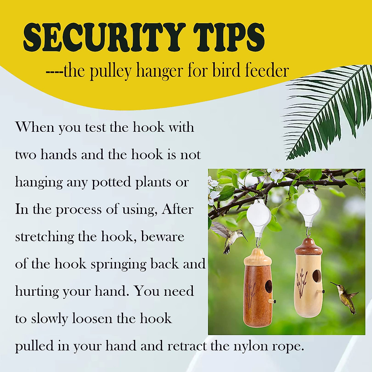 Adjustable Plant Pulley Hanger-2 Pack, Plant Pulley Retractable Hanger, Pully Hook for Hanging Garden Basket Pots, Bird Feeder Pulley Hanger for Hanging Plants Outdoor Heavy Duty