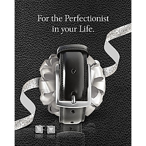 Access Denied Genuine Leather Dress Belts For Men - Mens Belt For Suits, Jeans, Uniform Black Belt - Designed in the USA