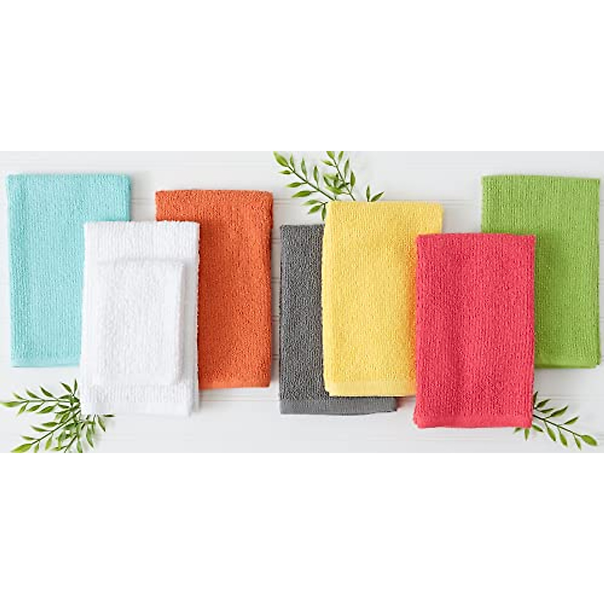 DII Basic Barmop Collection Multi-Purpose Cleaning, Dishtowel Set, Bright, 4 Piece