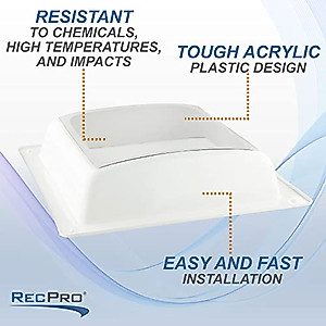 RecPro RV Skylight Inner Dome with Clear Window | 14" x 14" Universal Inner Skylight