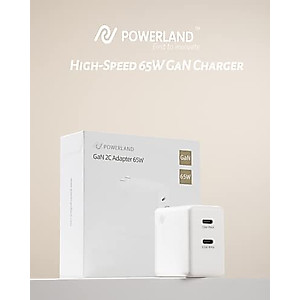 Powerland USB C GaN Charger 33W Usmile33 Ultra-Thin, PD PPS Fast Charger Adapter Compatible with iPhone 14/13/12,Pixel,Galaxy,iPad/iPad Mini,Galaxy S Series, MacBook Pro/Air and More (with Cable)