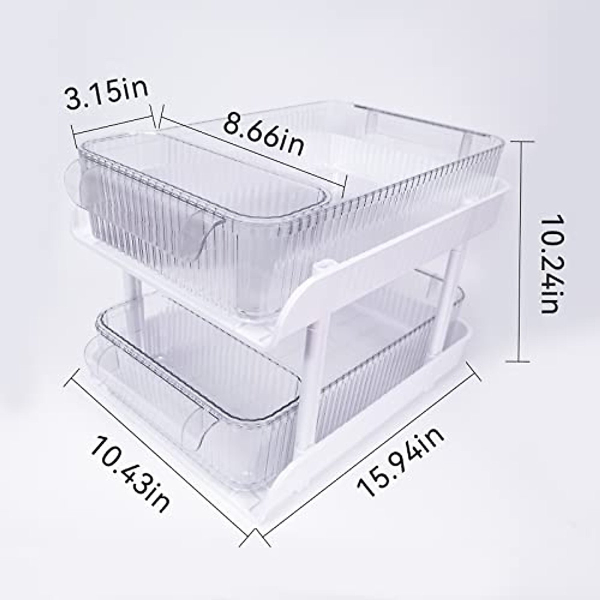 Storage with 4 Drawers - Plastic Dresser with Large Capacity, Organizer Unit for Bedroom, Living Room & Closets - Sturdy Frame, Easy Pull Plastic Bins&Foldable Design