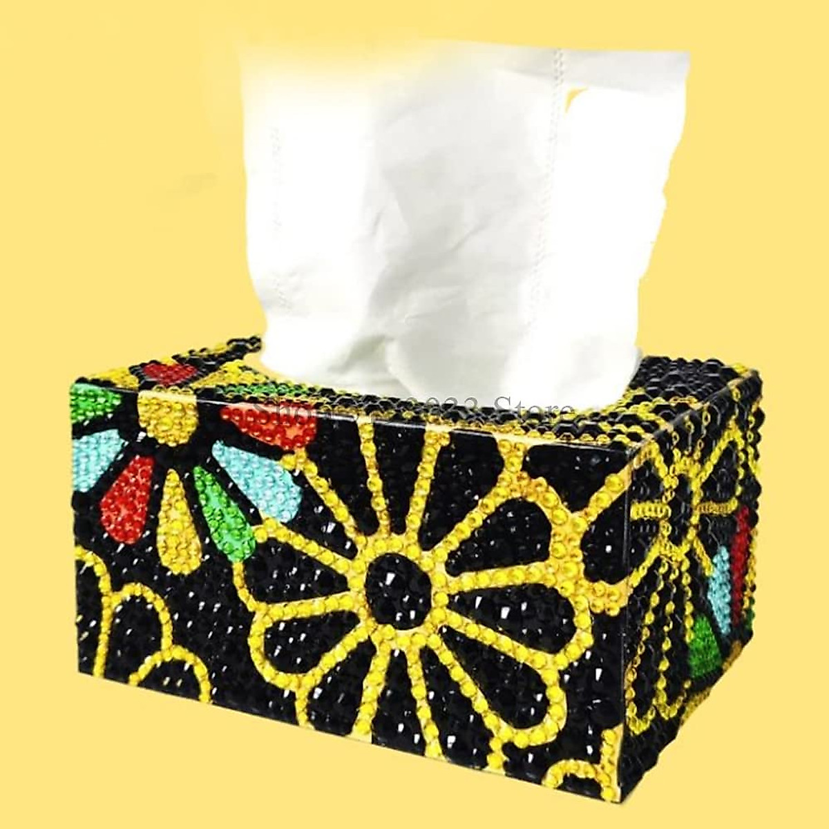5D Diamond Painting Box Storage Containers,Diamond Painting Tissue Box Cover, Paper Facial Tissue for Bathroom Countertop Night Stand Kitchen Dining Table Bedroom Office Car (C,14.5x7.7x10.5cm)