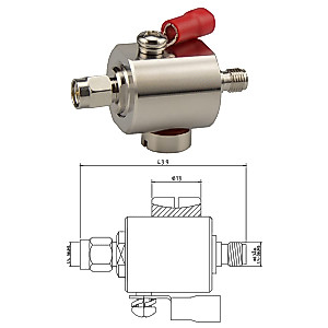 SMA Lightning Arrestor SMA Surge Protector with SMA Male to SMA Female Connector 0-6GHz with Replaceable Gas Tube Element 90V