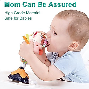 iPlay, iLearn Baby Rattles Set, Infant High Chair Toys W/Suction Cup, Grab N Spin, Interactive Development Baby Tray Toy, Newborn Gifts for 6, 9, 12, 18, 24 Months, 1 2 Year Olds, Boys Girls Kids