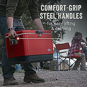 Coleman Cooler | Steel-Belted Cooler Keeps Ice Up to 4 Days | 54-Quart Cooler for Camping, Barbecues, Tailgating & Outdoor Activities