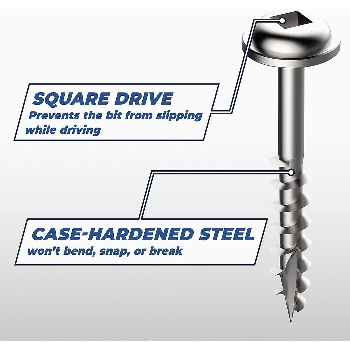 Kreg SML-C150-500 Zinc Pocket-Hole Screws 1 1/2-Inch, #8 Coarse Thread, Maxi-Loc Head (500 Count)