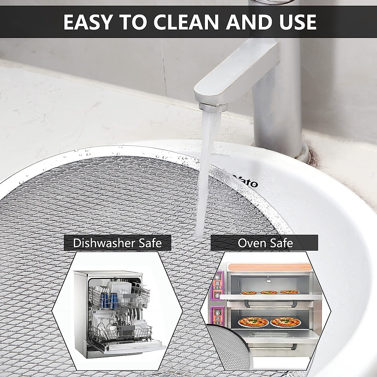 WOPPLXY 3 Pcs 12 Inch Pizza Screen, Restaurant-Grade Aluminum Alloy Pizza Baking Screen, Seamless Round Pizza Screen Non Stick Mesh Net Baking Tray Cookware Kitchen Tool For Oven, BBQ