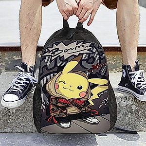 Zopkwir Anime Lightweight School Bag, Portable Bookbags, Daypack Laptop Travel Backpacks for Boys Girls (Anime1)