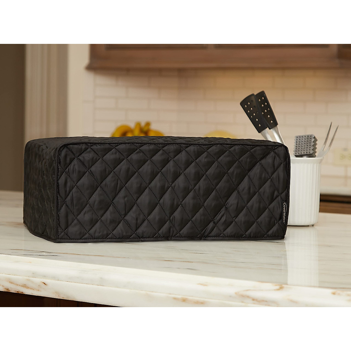 Covermates Keepsakes - Rectangular Appliance Cover - Dust Protection - Stain Resistant - Washable - Appliance Cover-Black