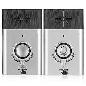 Tosuny Wireless Voice 2Way Intercom Doorbell with Builtin Speaker, Home Security Access Control System with 6 Months Long Standby time, Door Chime
