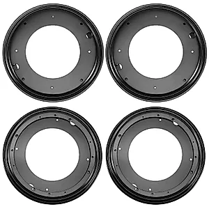 SEHOI 4 Pack 12 Inch Black Lazy Susan Hardware, 360°Rotating Swivel Plate, 5/16 inch Thick Ball Bearings Turntable Lazy Susan Base for Rotating Table, Display Plate, Serving Tray