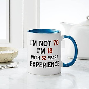 CafePress 70 Year Old Designs Mug Ceramic Coffee Mug, Tea Cup 11 oz