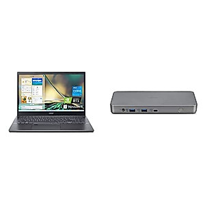 Acer Aspire 5 A515-57G-58R7, 15.6" FHD IPS, Intel Core i5-1240P, RTX 2050 Graphics, 8GB DDR4, 512GB SSD, Wi-Fi 6, Thunderbolt 4, Windows 11 USB Type-C Dock D501 60W PD