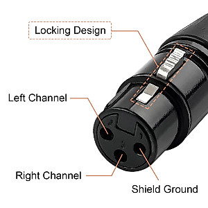 DKARDU 10PCS 3 Pin XLR Solder Connector, 5 Male and 5 Female XLR Mic Snake Plug, Microphone Audio Socket for High Conductivity and Ultra-Low Noise