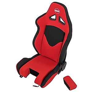 SimFab Flight Simulator Seat With Seat Base Cut Out For Fighter Stick Or Helicopter Collective, red
