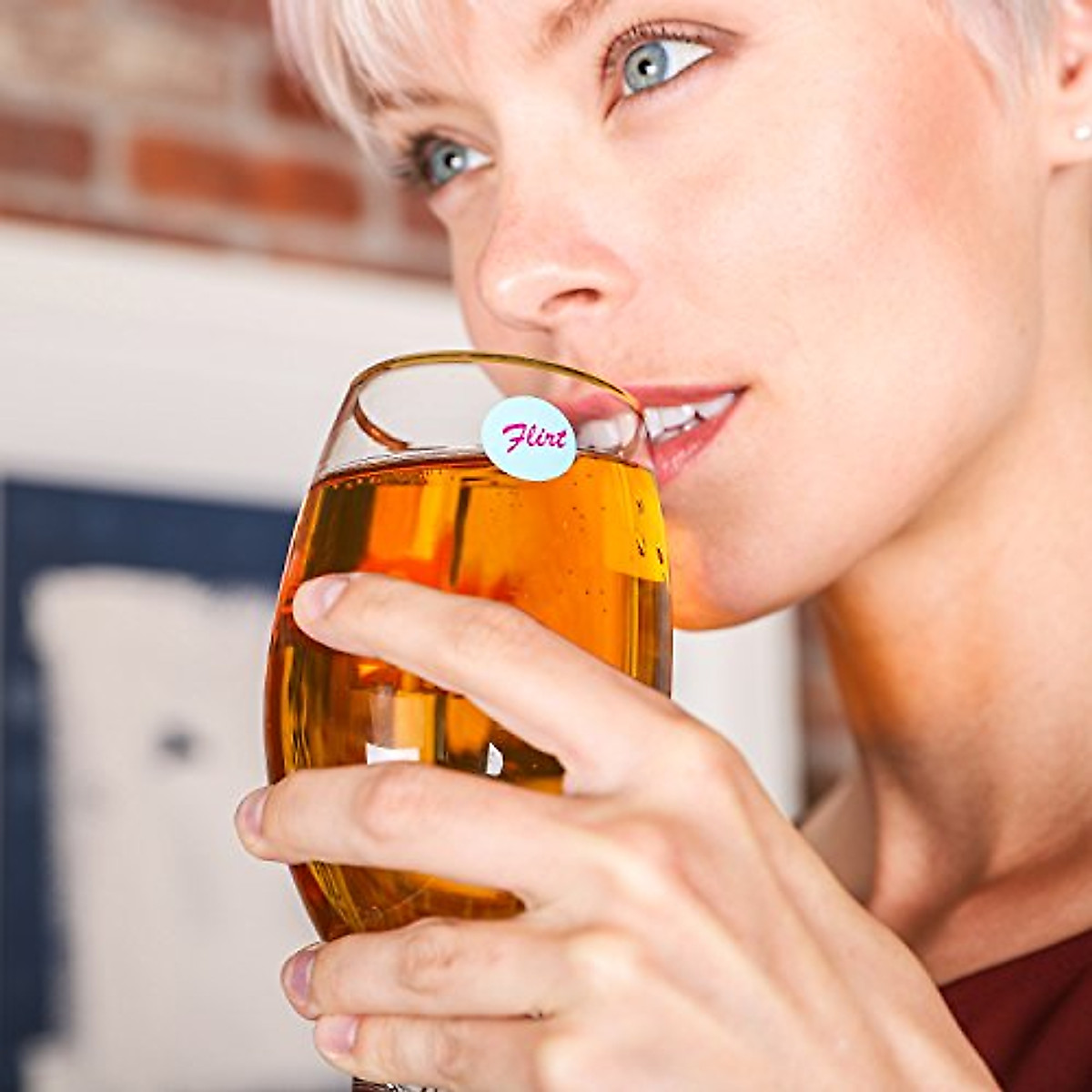 Alter Ego (2-pack) - Champagne, Beer & Wine Glass Charms - Static Cling. Unique, Reusable Wine Charms, Stemless Wine Glass Charms for Birthday, Wedding, Thanksgiving, Christmas Party Accessory