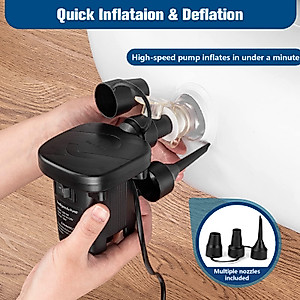 USHMA Toddler Travel Bed, Portable Toddler Bed for Kids | Toddler Air Mattress | Inflatable Travel Toddler Bed | Kids Blow Up Mattress with Sides | Two Sides Usable Kids Air Mattress -Navy Blue & Grey