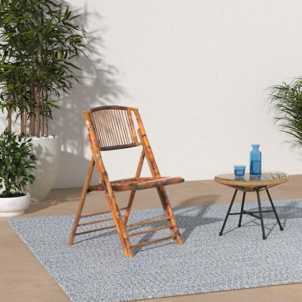 Commercial Seating Products Bamboo Folding Chairs, 4-Pack, Wood