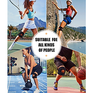 ANACON Dual Patella Knee Straps, Knee Brace Patella Stabilizer for Knee Pain Relief, Running, Tennis, Jumping, Arthritis, Tendonitis, Injury Recovery, Joint and Muscles Protection, Adjustable (Black)