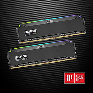 OLOy DDR4 RAM 16GB (2x8GB) Blade Aura Sync RGB 3200 MHz CL16 1.35V 288-Pin Desktop Gaming UDIMM (MD4U0832162BRKDE)