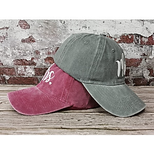 Mr. and Mrs. Hats, Embroidered Baseball Caps Snapback Hat, Bride Groom Matching Hats, Bridal Gift, Newlywed Honeymoon Wedding Gift, Couples Set