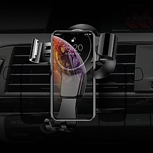 BoxWave Car Mount Compatible with Ulefone Armor 13 - X-Switch Car Mount, Air Vent Mounted Car Mount Simple Minimal - Jet Black