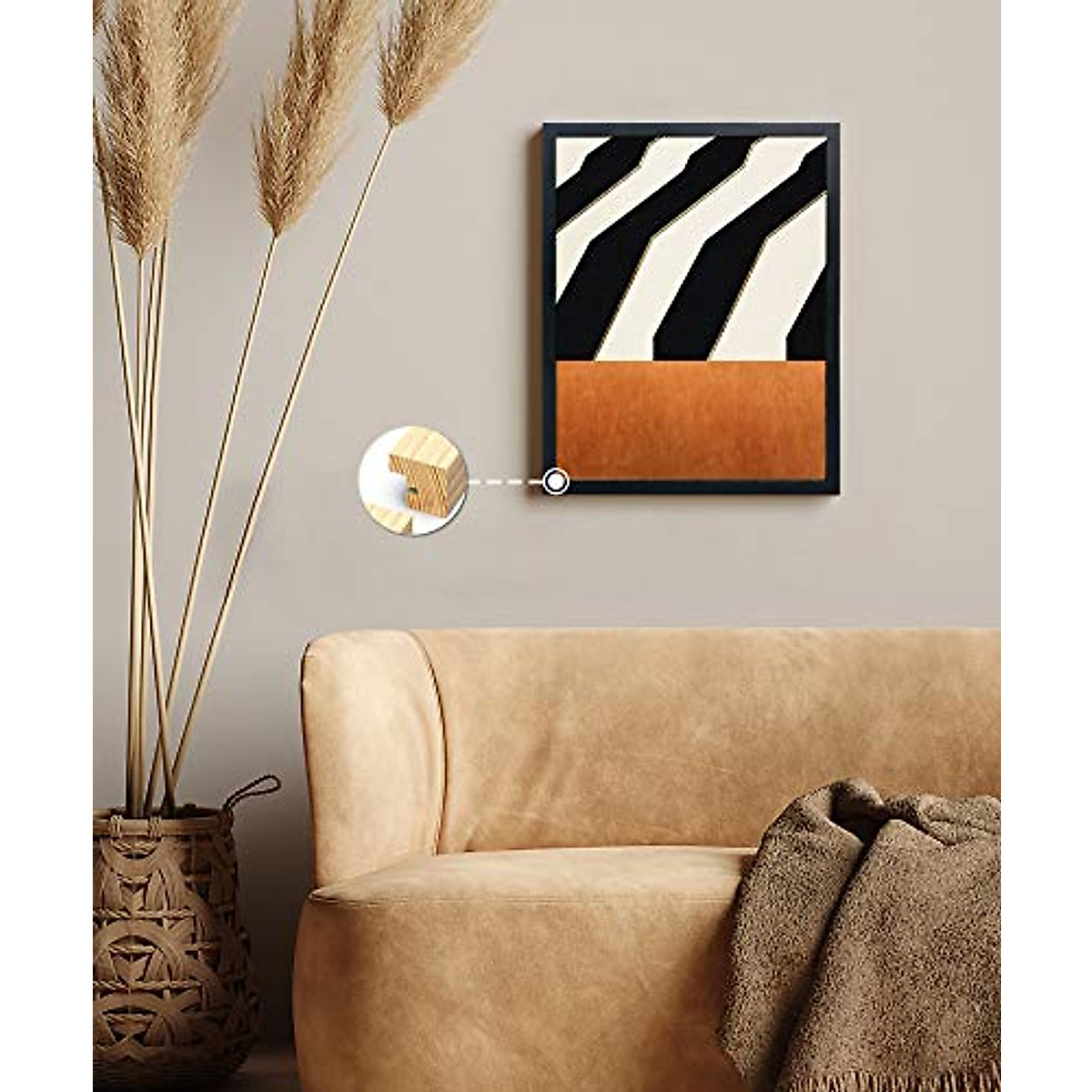 JD Concept Wood 16x20 Black Picture Frame 3 Pack - Gallery Wall Frame Set - Suitable for Horizontal and Vertical Hanging 16 x 20 Poster Photo