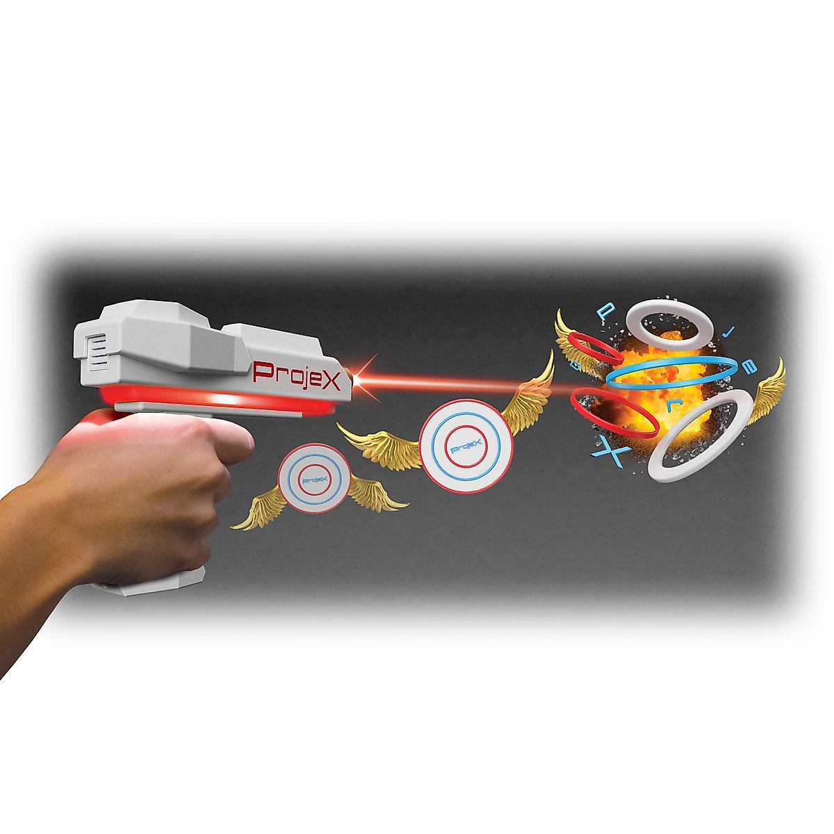 nsi International inc. Projex Projecting Arcade Game - Target Practise Game, Moving Targets, 3 Skill Levels, Party Toy