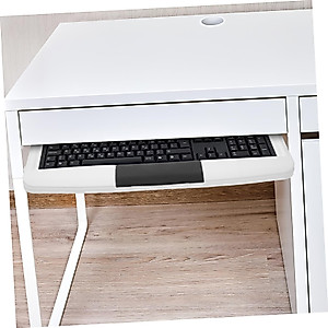 STOBOK Keyboard Tray Under Desk Slide Desk Pp Aluminum Space Saving Out Office Keyboard Stand