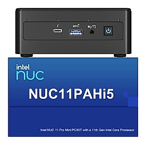 Intel NUC 11 NUC11PAHI5 Panther Canyon Mini PC, i5-1135G7, Barebones, NO RAM, NO SSD, NO OS, Mini Computers for Business Home Office, Support 8K/WiFi 6/4K Quad Display/Bluetooth 5/Thunderbolt 3